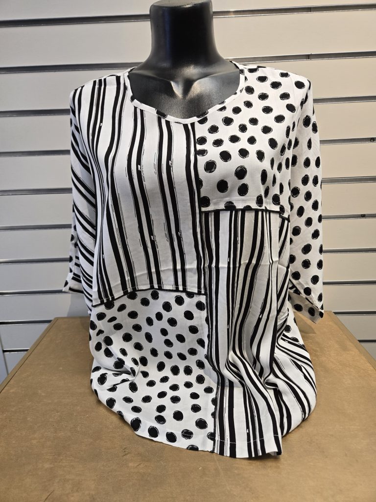 Violet Ruby Print V Collar